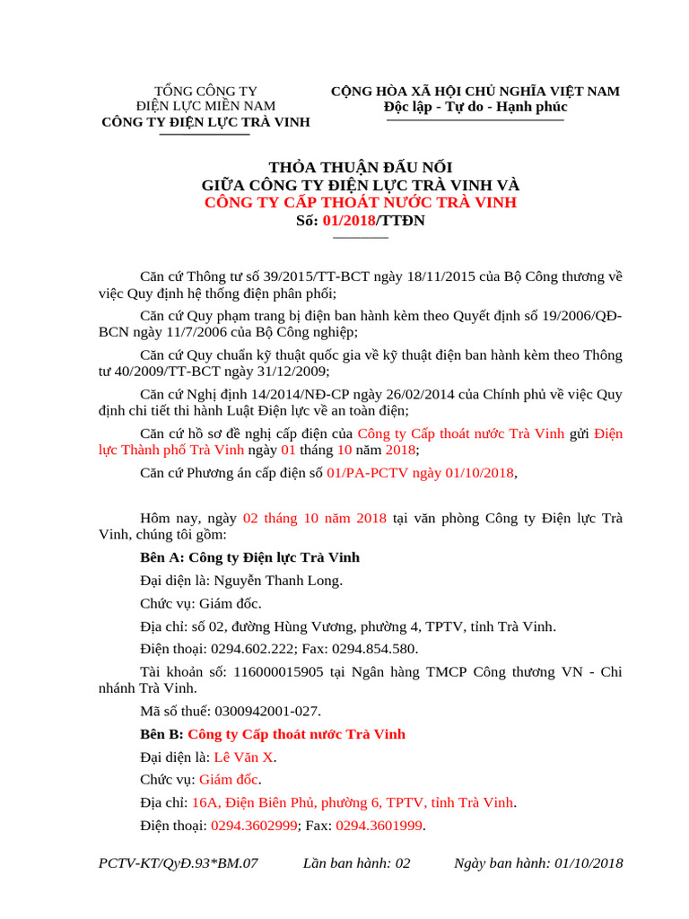 BM 07 Thoa Thuan Dau Noi - PCTV | PDF