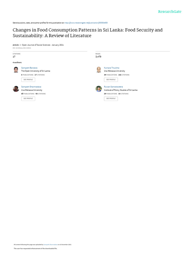 Jss 2021102214272891 | PDF | Food Security | Consumption (Economics)