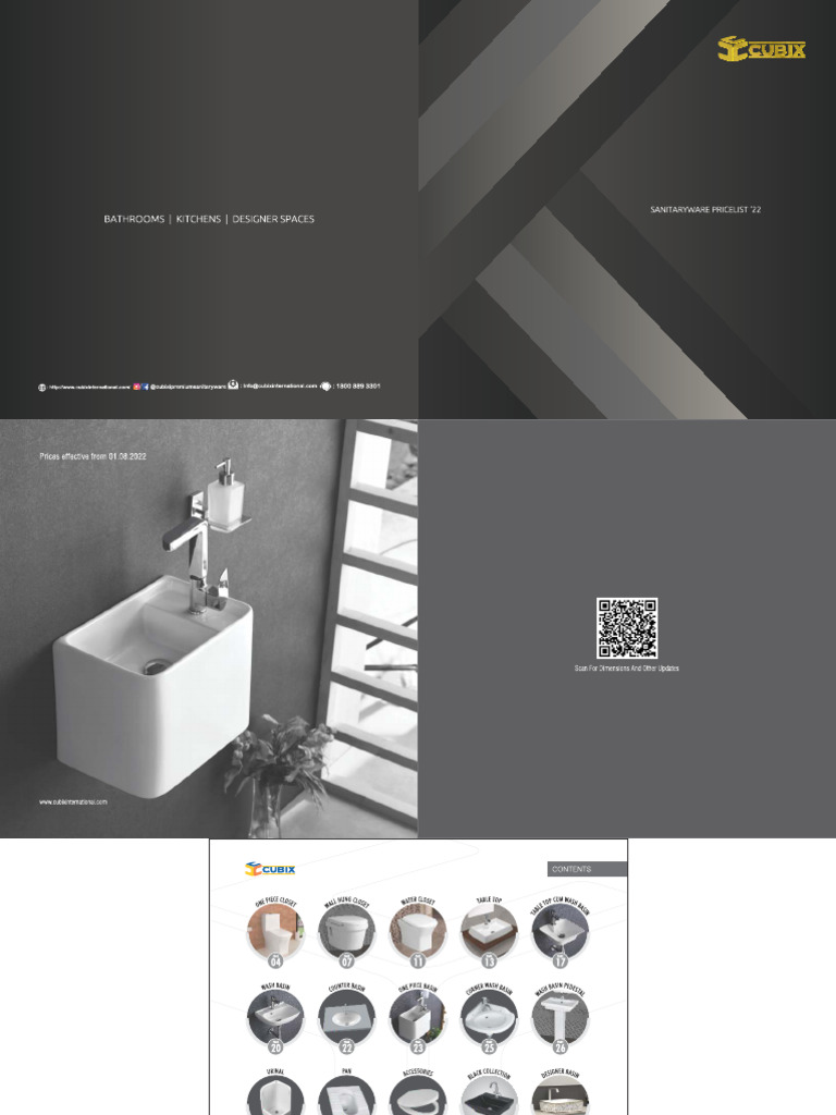 Cubix Sanitartware - August 2022 | PDF