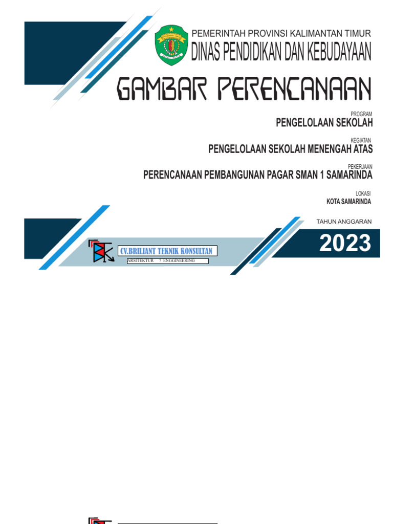 Rencana Pembangunan Pagar SMAN 1 Samarinda | PDF