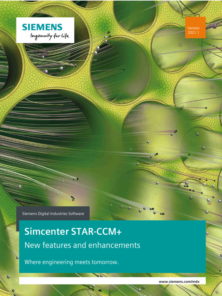 Simcenter STAR CCM 2021.1 New Features Fact Sheet | PDF | Inductor ...
