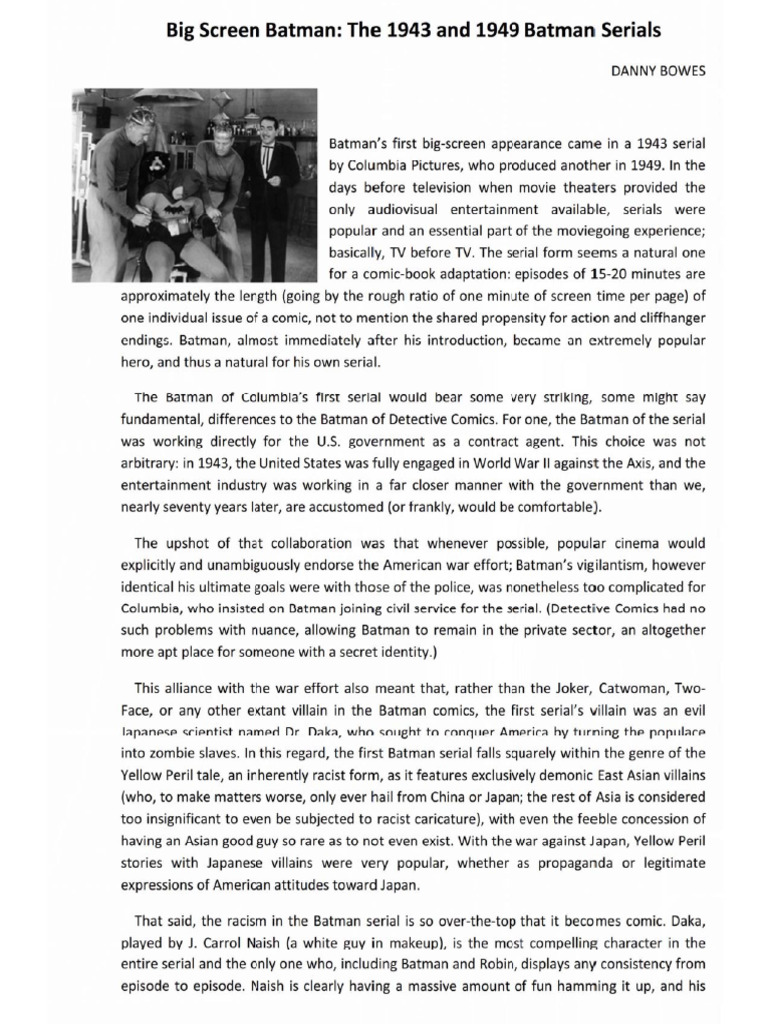 Batman Serials (1943-49) | PDF