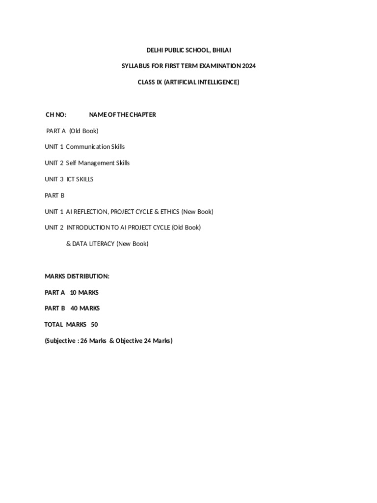 First Term Syllabus Ix | PDF