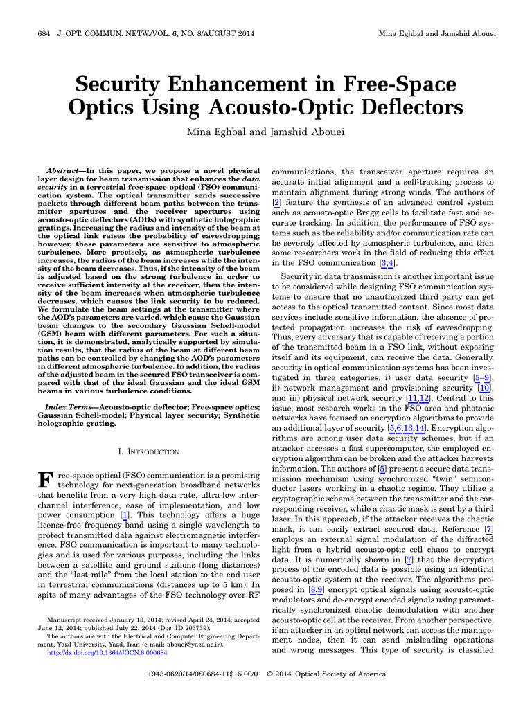 Egh Bal 2014 | PDF | Optics | Modulation