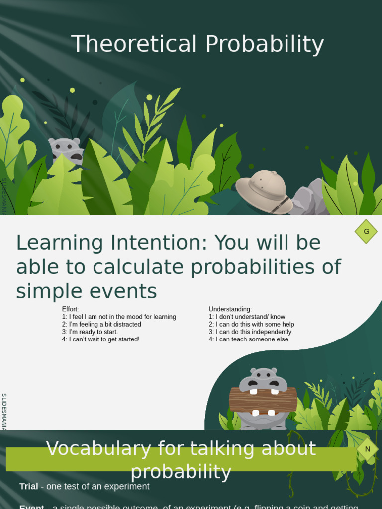 Lesson 2 Theoretical Probability | PDF | Odds | Probability