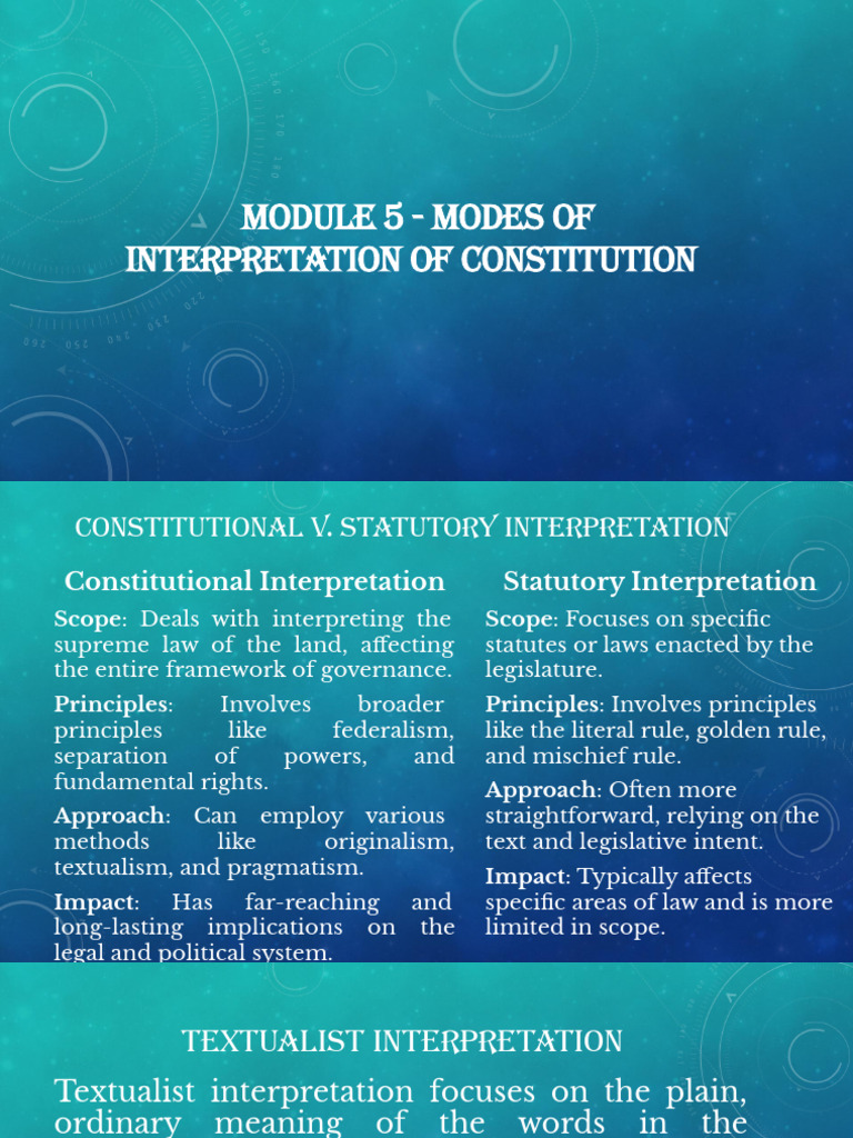 Module 5 | PDF | Statutory Interpretation | Plain Meaning Rule
