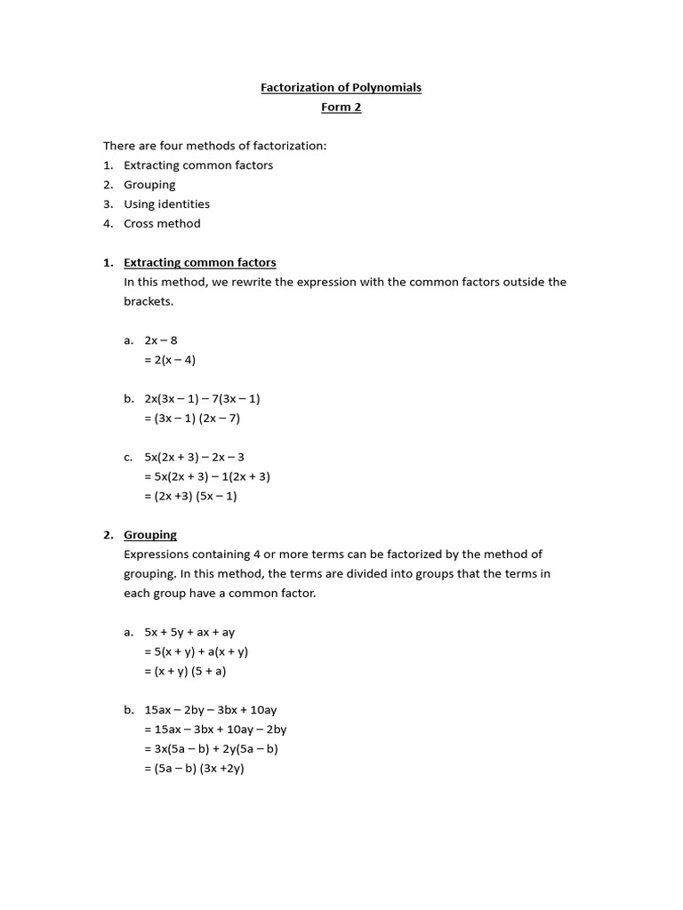 Factor Ization | PDF