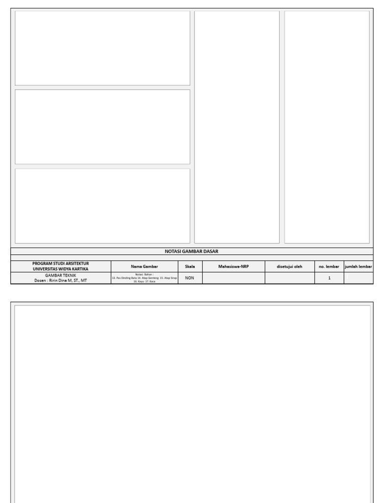 Notasi Gambar Teknik Arsitektur | PDF
