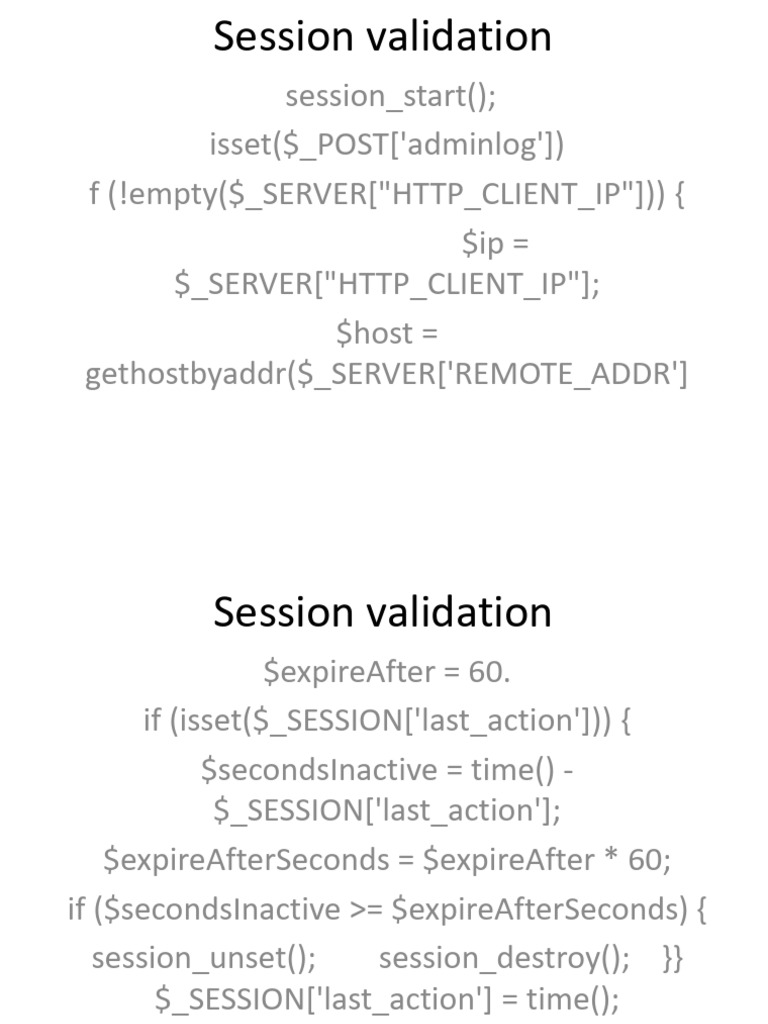 Session Validation | PDF