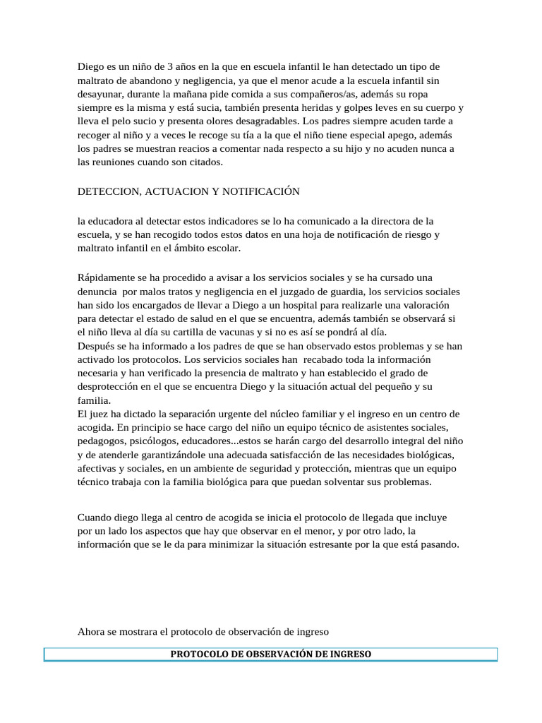 Caso Practico | PDF | Abuso infantil | Familia