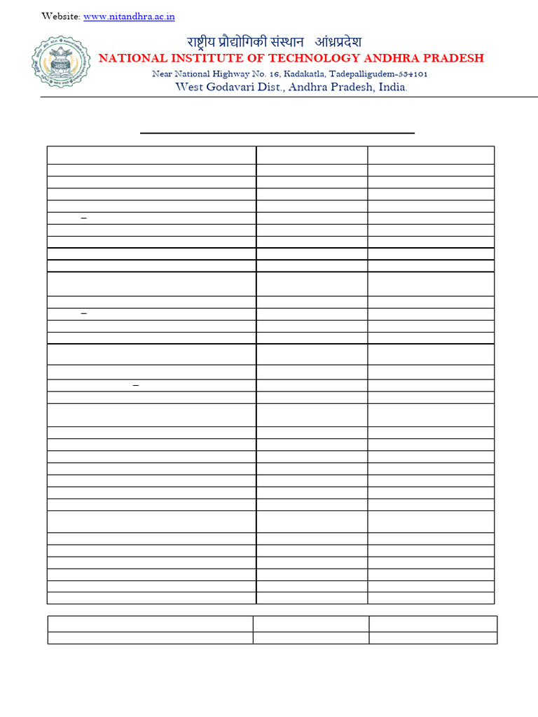 NIT Andhra Pradesh B.Tech Academic Calendar 2024-25 | PDF | Academic ...