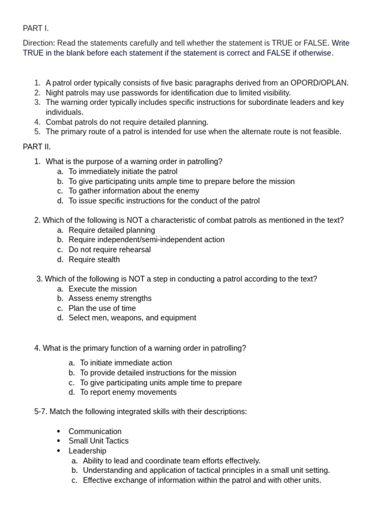Patrolling Activity | PDF | Reconnaissance | National Security