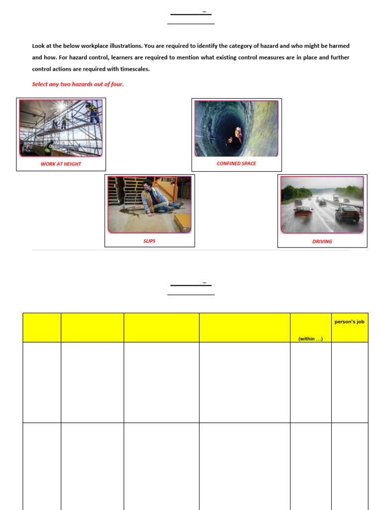 IG2 - Element 8 - Mock Assessment | PDF | Hazards | Risk