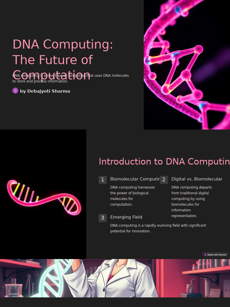 DNA Computing the Future of Computation | PDF | Dna | Dna Sequencing