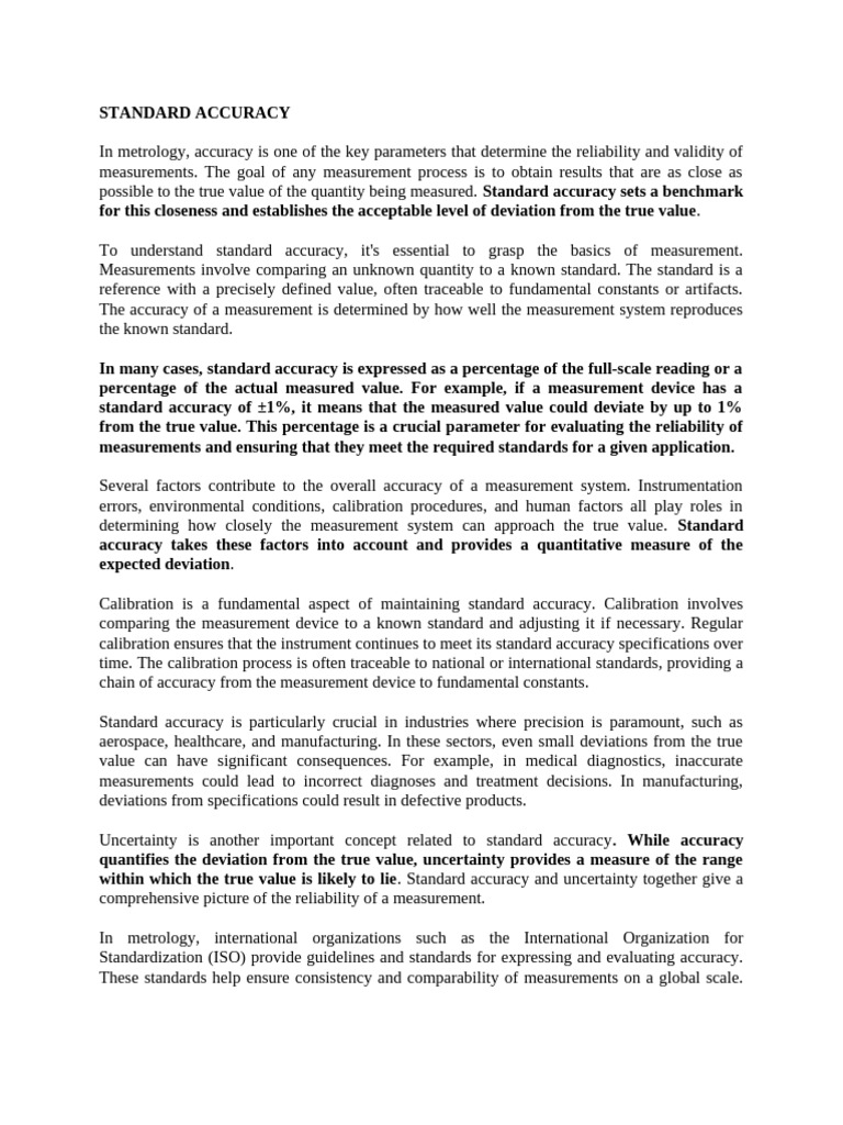 2 Error Sources Error Propagation Statistical Analysis Traceability Reporting Pdf