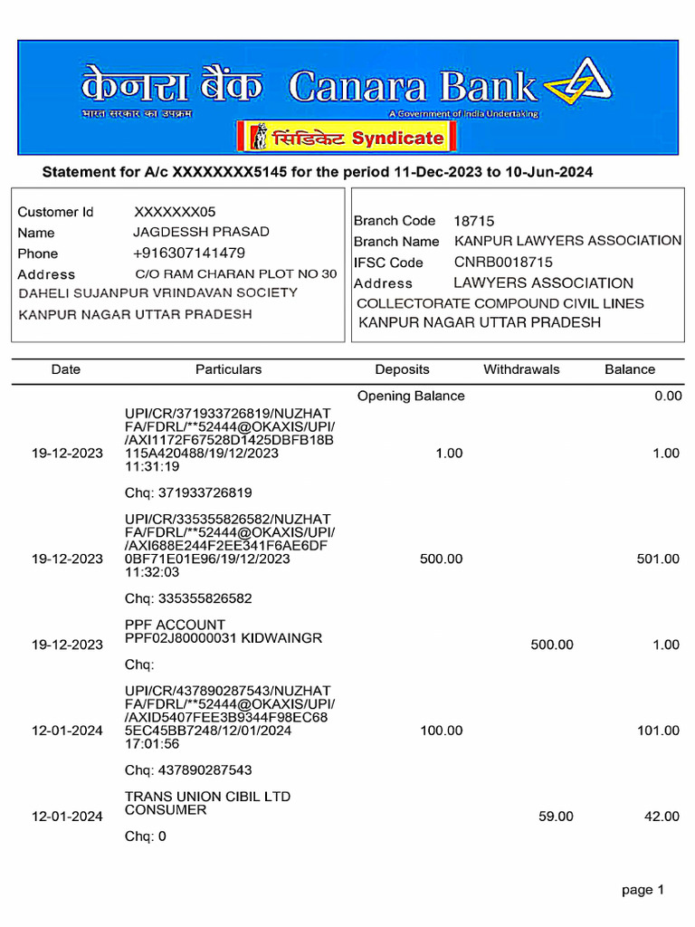 Jag Dee Sh Statement Cn Rb | PDF