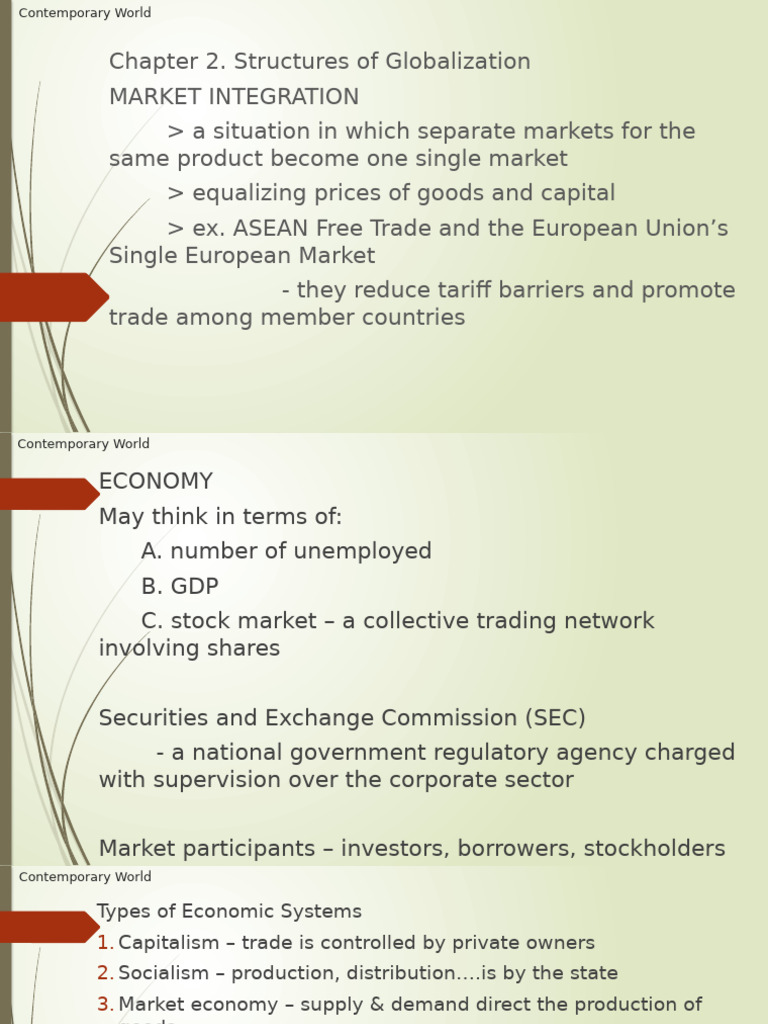 Chap 2.a Structures of Globalization | PDF | Trade Agreements | General Agreement On Tariffs And ...
