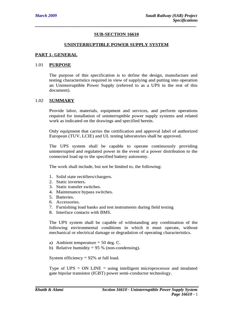 Uninterruptible Power Supply System | PDF | Power Inverter | Battery Charger