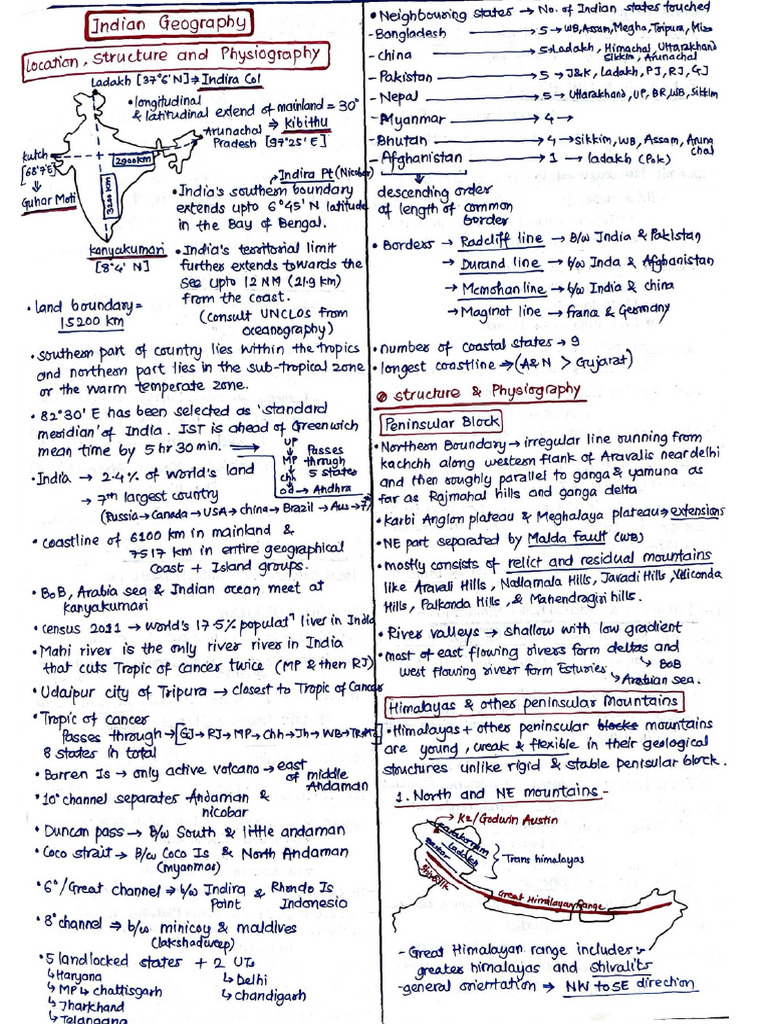 Geo Short Notes | PDF