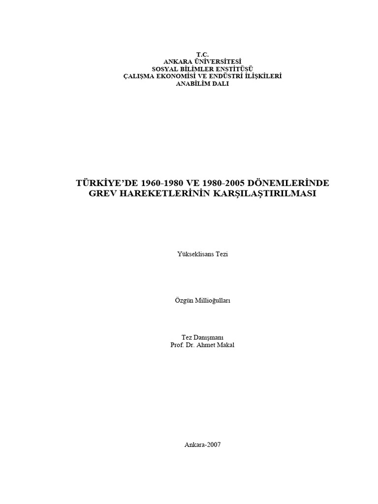 Grev Karşılaştırması-Tez | PDF