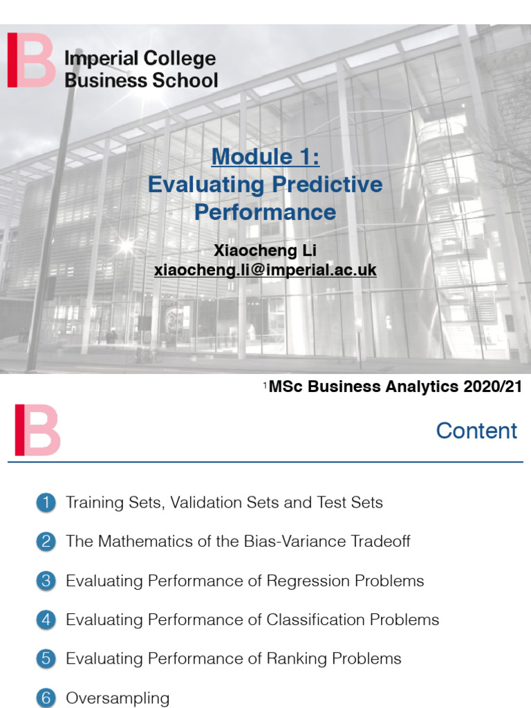 Evaluating Predictive Model Performance | PDF | Cross Validation (Statistics) | Mean Squared Error
