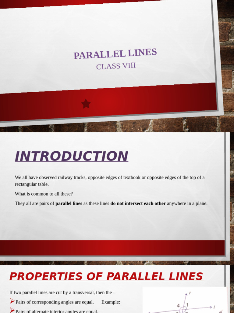 Class-8 Maths Parallel Lines Ppt-2 | PDF | Elementary Geometry | Euclidean Geometry