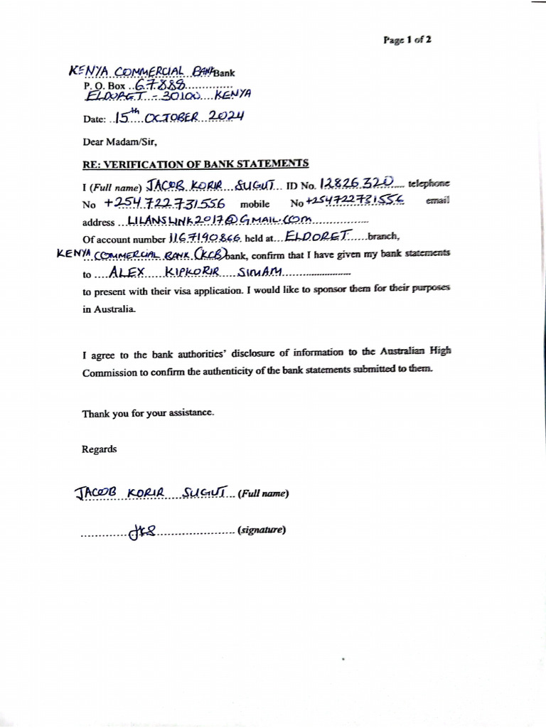 Verification of Bank Statements | PDF