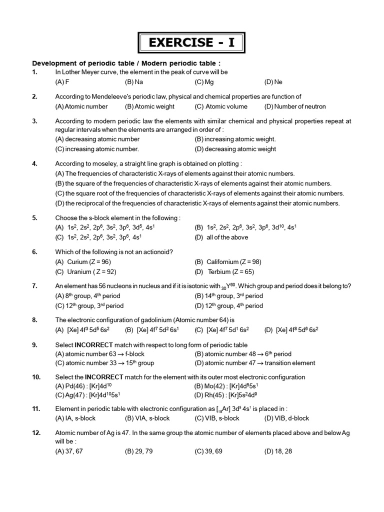PERIODIC TABLE | PDF | Periodic Table | Ionic Bonding