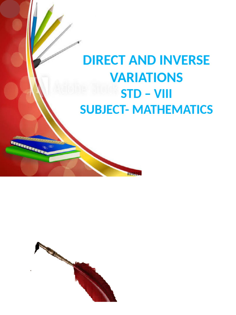 Class-8 Maths Direct & Inverse Variation | PDF | Speed | Length