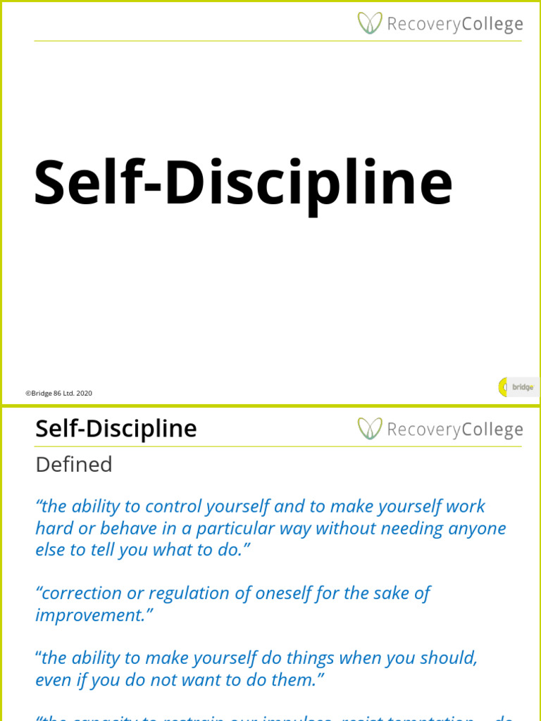 Workbook | PDF | Disciplines | Self Control