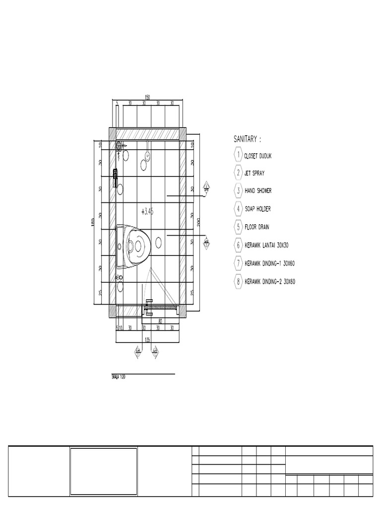 Denah Toilet RT | PDF