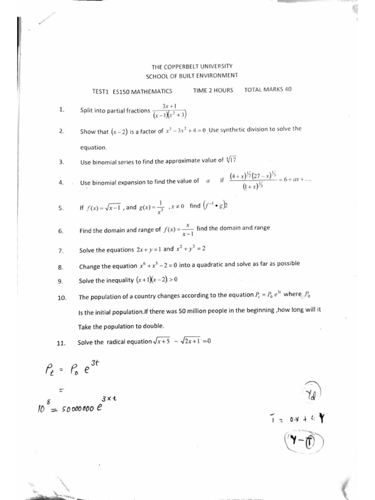 Math Test 1,2 and 3 | PDF