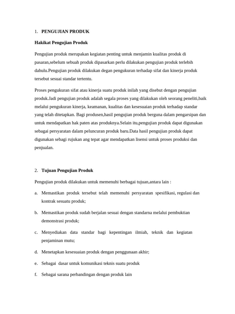 Pengujian Produk | PDF | Bisnis