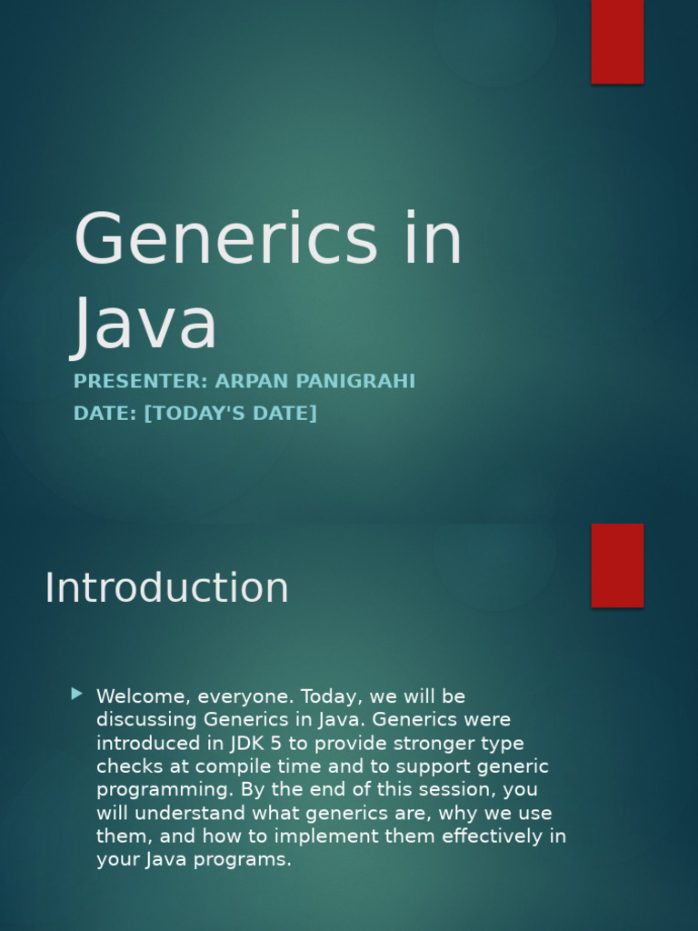 Generics in Java KT Presentation | PDF | Computer Programming ... Generics in Java KT Presentation | PDF | Computer Programming ...