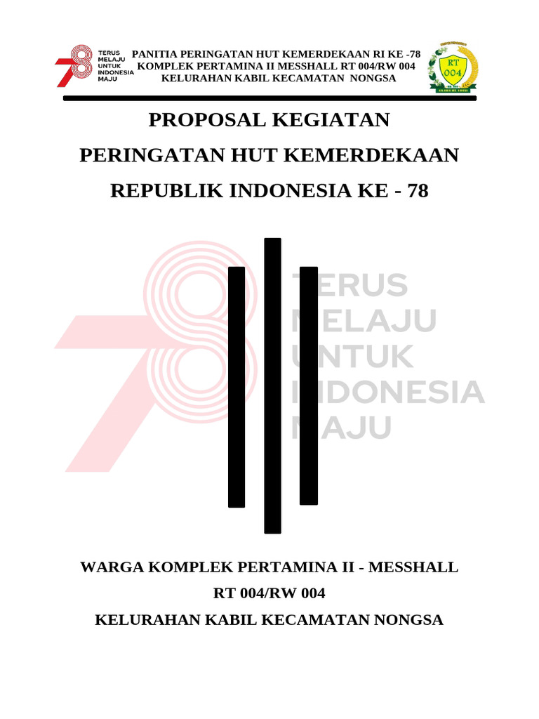 Proposal Acara HUT RI Ke-78 | PDF