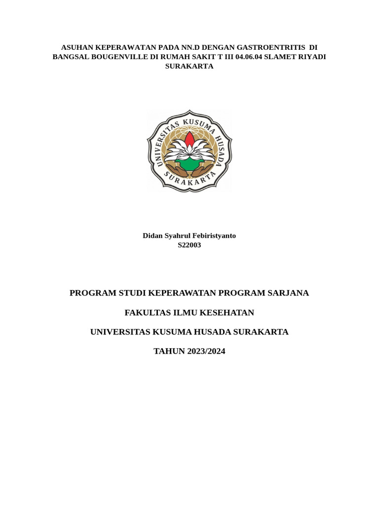 LK Gastroenteritis DIDAN | PDF