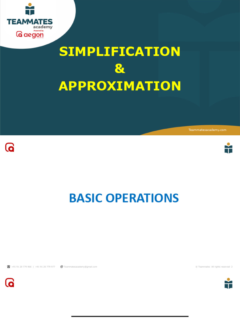 Simplification & Approximation - Advanced Batch - QA CliniQ - 24.5.2024 | PDF | Bus | Public ...