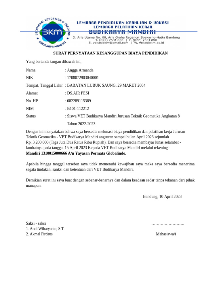 Surat Pern | PDF | Pengelolaan Keuangan & Uang | Ilmu Sosial