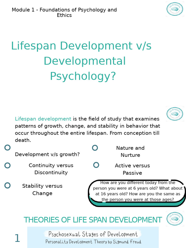 Lifespan Development or Is It Developmental Psychology | PDF | Human ...