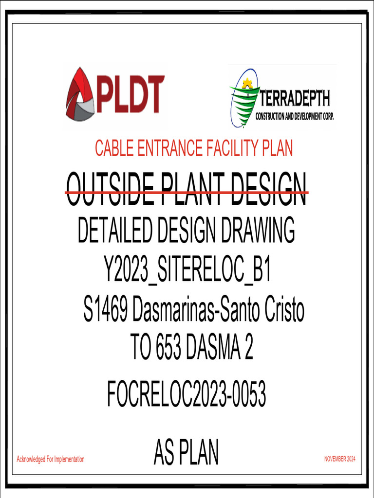 Detailed Outside Plant Design Plan | PDF | Telecommunications | Telecommunications Infrastructure