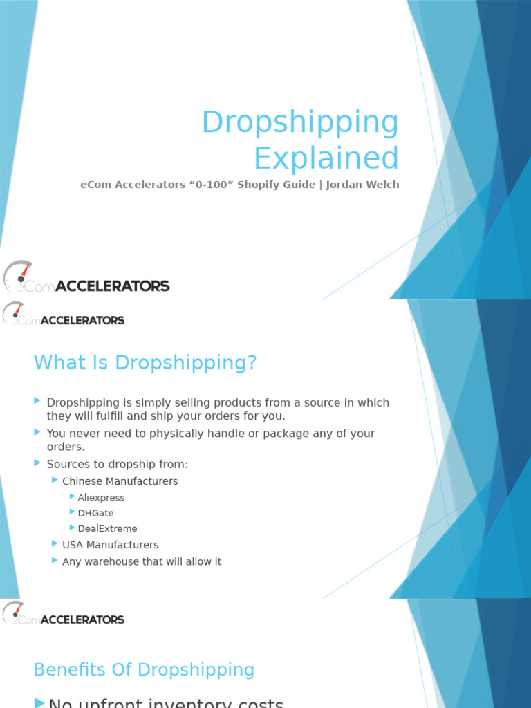 #2 - Dropshipping Explained | PDF