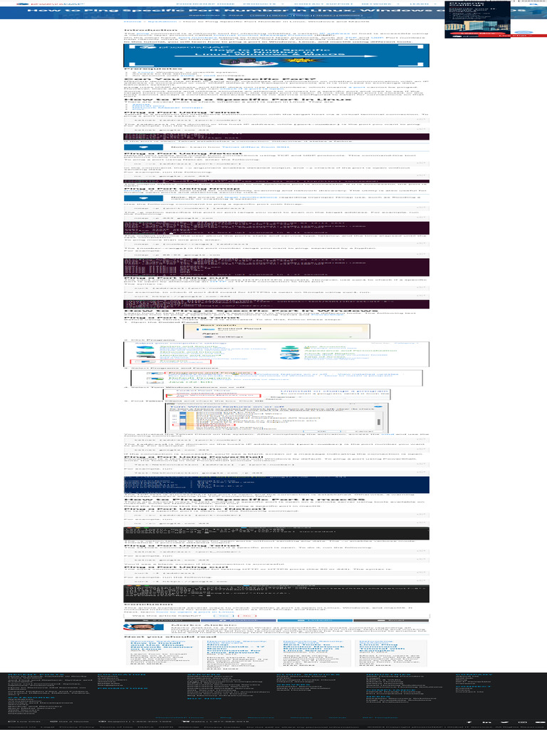 How To Ping Specific Port Number in Linux, Windows & MacOS | PDF | Port (Computer Networking ...