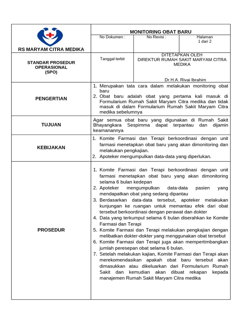 Monitoring Obat Baru | PDF | Pengembangan Diri