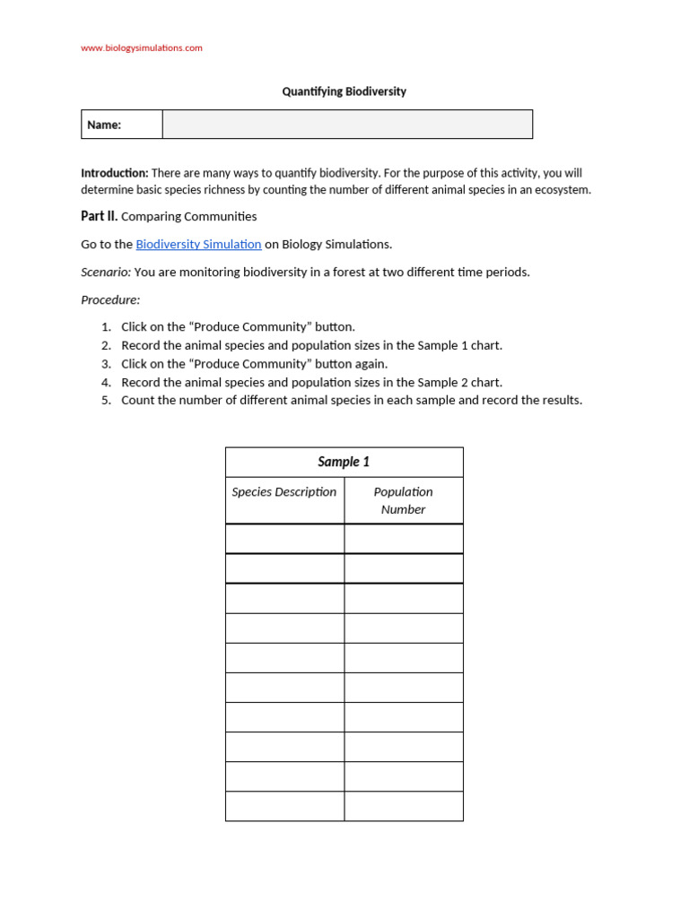 Quantifying Biodiversity Species Richness | PDF | Wellness | Science ...