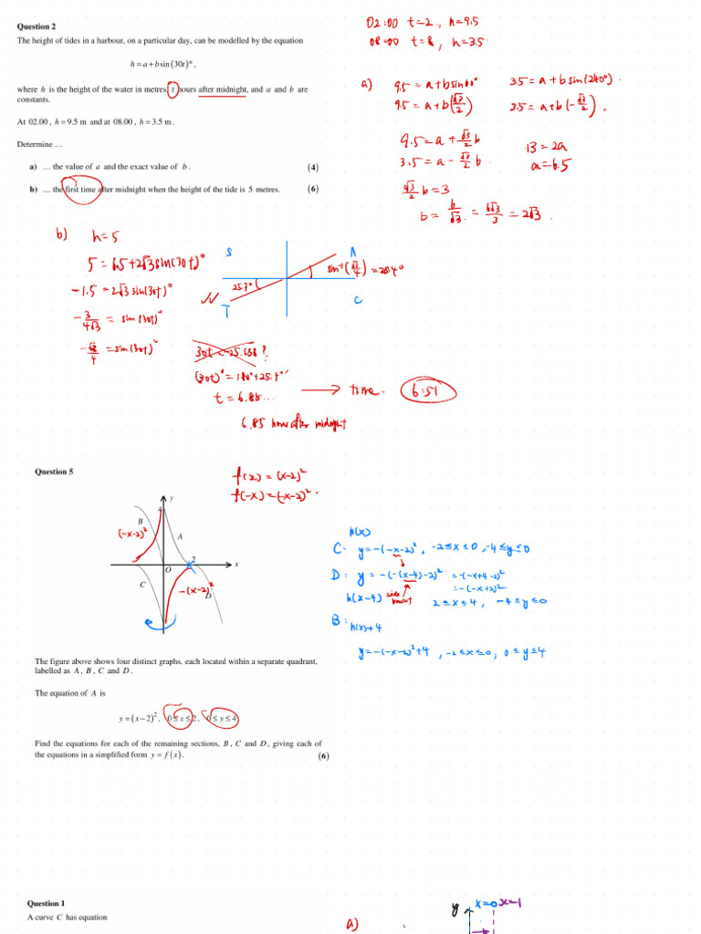 Transformation of Function Harder Questions | PDF