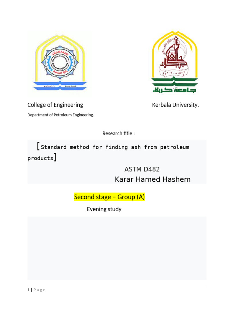 ASTM D482: Ash Content in Petroleum | PDF | Combustion | Petroleum