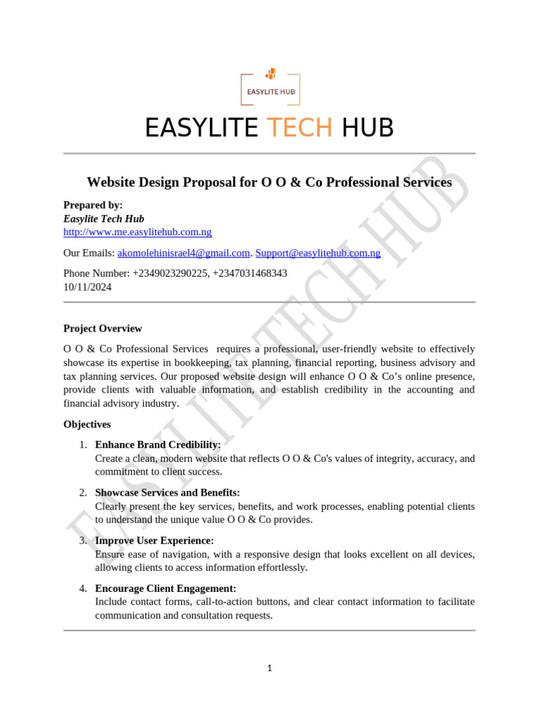 Ooandco Website Proposal | PDF | Web Design | Search Engine Optimization