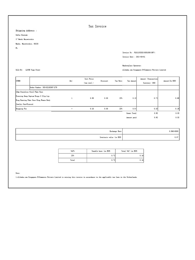 Payment | PDF | Taxes | Invoice