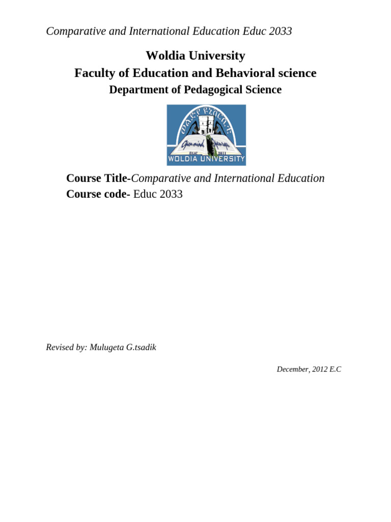 Comparative & International Education Guide | PDF | Hypothesis ...