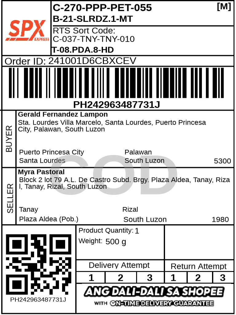 Air Waybill 1211 | PDF